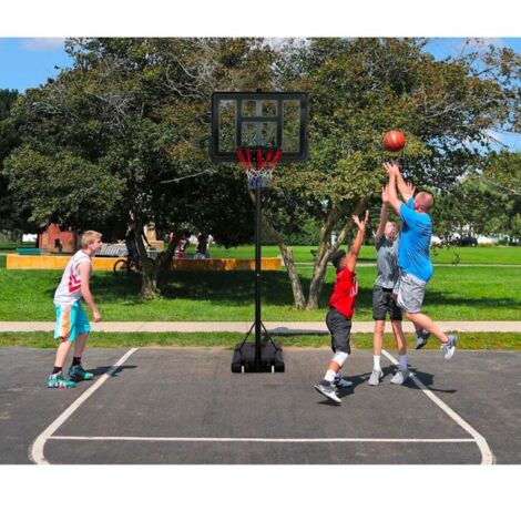 Professioneller tragbarer Basketballkorb, höhenverstellbar 250 - 305 cm NY