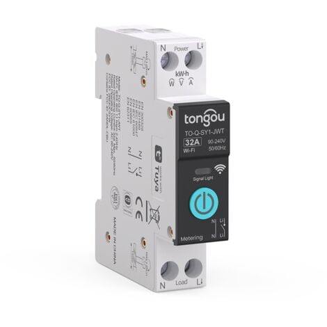 32A DIY Interrupteur Intelligent Compatible avec Alexa, Google Assistant, TUYA/Smart Life APP ...