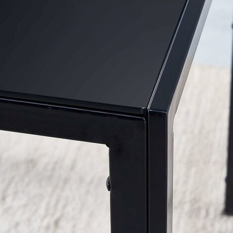 Square Dining Table 75x75 cm, Glass Dining Table for Small Room ...