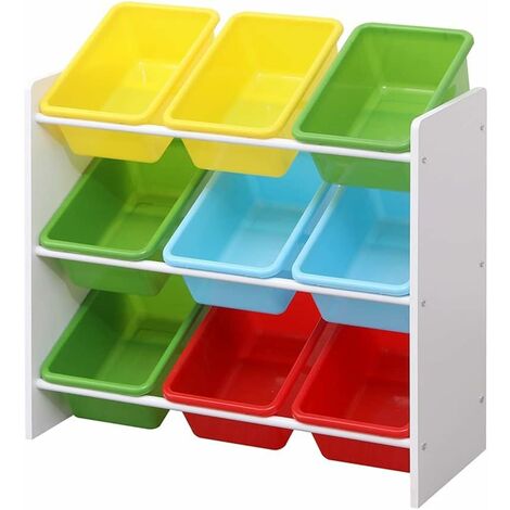 Kids Room Toys Organizer Unit, Toy Storage Unit with Storage Bins, also ...