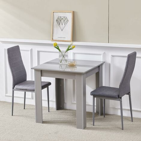 75x75cm Square Dining Table and Chairs Set, Small Dining Room Set High ...