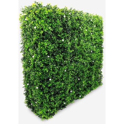 Seto artificial 108x33x106 cm boj verde perenne para jardín Ulmus