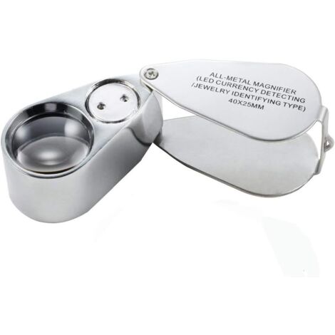 Loupe de bijoutier 40x loupe pliante pour les yeux de bijoux avec ...