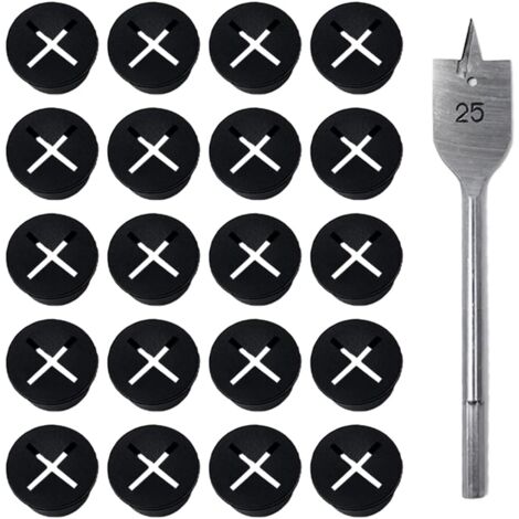 CCYKXA 20 PCS Oeillet de Bureau Noir Couvercle de Trou de Câble Cache ...