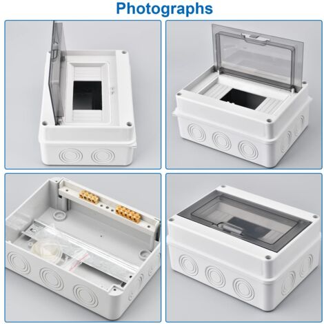 CCYKXAA Coffret Electrique Etanche, Coffret Electrique Etanche Exterieur IP65 8 Modules, Avec 4 ...