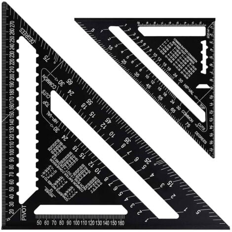 Equerre Menuisier Multifonctions 18cm et 30cm, Triangle Métal Aluminium ...