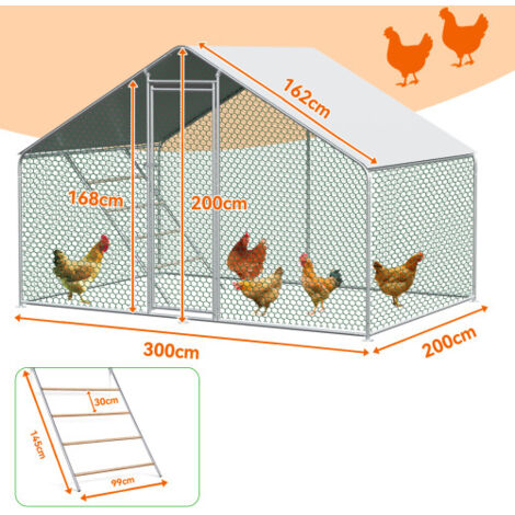 Enclos à poules grillagé 18m2 grand cabanon d'élevage pour le jardin ...