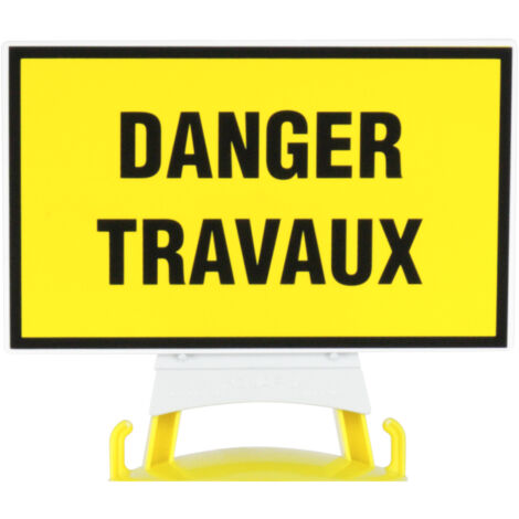 Kit de 2 panneaux Danger travaux + support pour balise modulable - 1090439