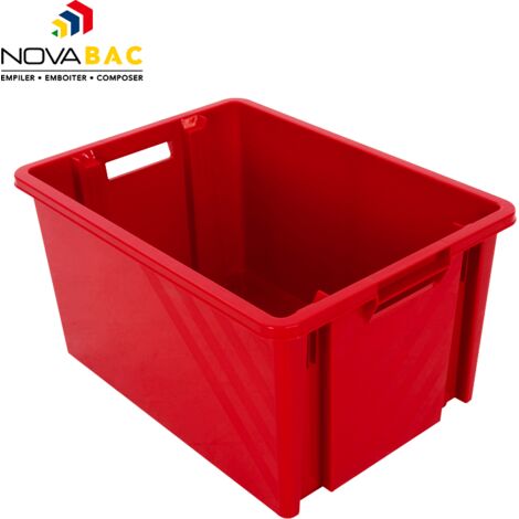 Boite de rangement Novabac 54L Rouge - 5201954