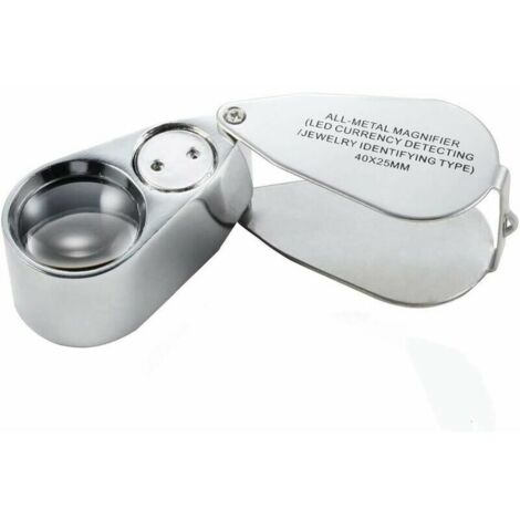 Loupe de bijoutier 40x loupe pliante pour les yeux de bijoux avec ...