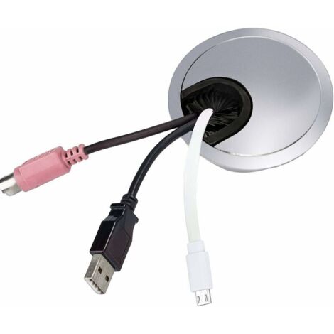 Jeu de 4 passe-câbles 60 mm, passe-câbles bureau passe-câbles bureau ...