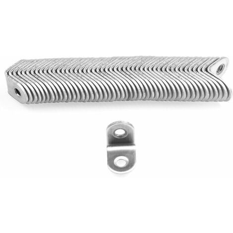 50pcs équerre de Fixation Inox 20x20mm