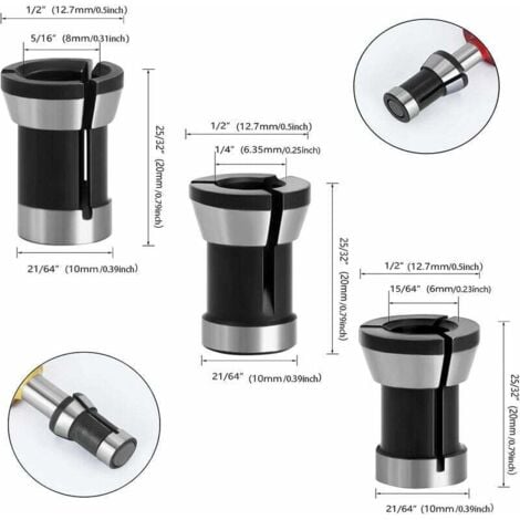 Tête Adaptateur Defonceuse Machine de Gravure Adapteur Collets Tête de ...