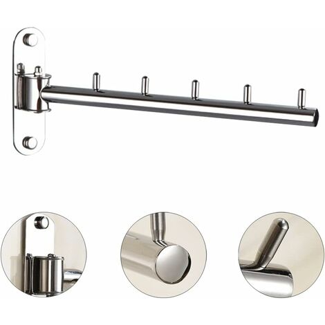 Mural pour Vêtements Cintre à Vêtements en Acier Inoxydable avec Bras ...