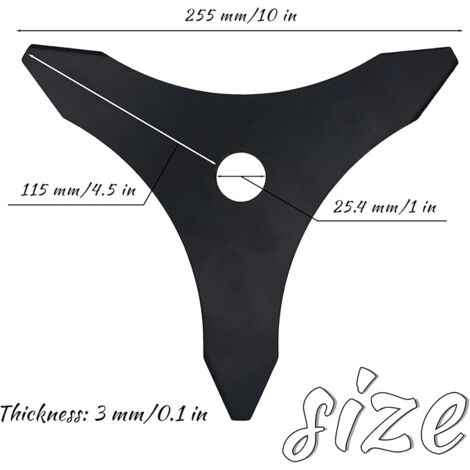 SHINING HOUSE Lame 3 dents, lame de débroussailleuse, lame de débroussailleuse universelle, lame ...