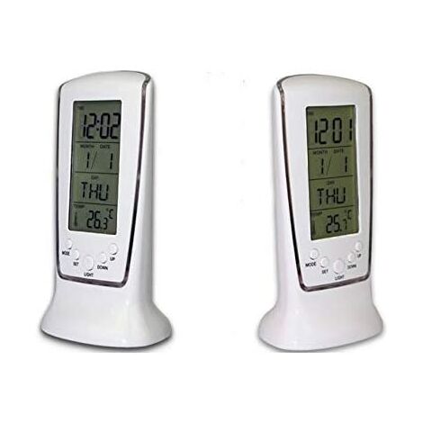 SHINING HOUSE Réveil horloge LED numérique horloge de chevet réveil ...