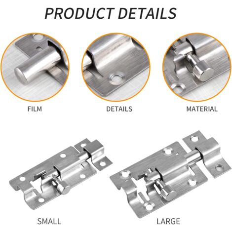 SHINING HOUSE Verrou Porte 10 Pièces Targette en Acier Inoxydable ...
