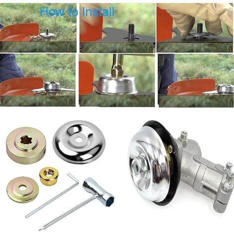 SHINING HOUSE Universelle Kit Fixation écrou Lame Boîte,Tête de Débroussailleuse Universelle ...