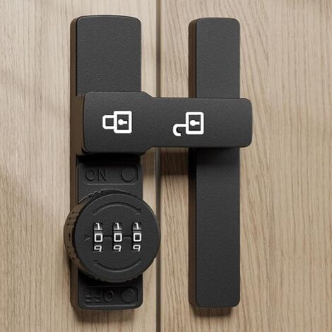 SHINING HOUSE Verrou Porte Coulissante,180° Fermeture Porte Coulissante ...