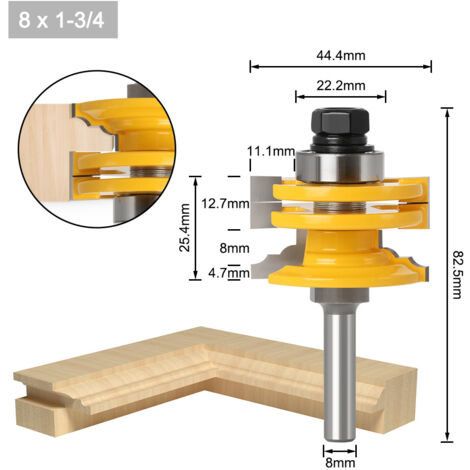 Lock Mitre Router Bit, Fraise à Bois, Fraise à Rainurer, Tenon Joint ...