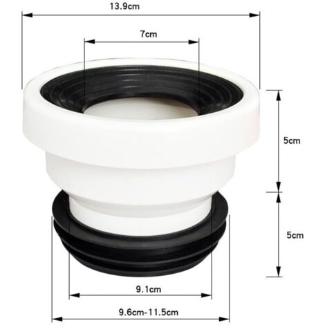 1PCS Raccord de WC - Raccord pour WC - Tuyau d'évacuation droite,Blance ...
