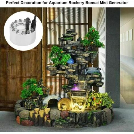 12 LED Fabricant de brumisateur à ultrasons Fontaine Mist Maker DC 24V