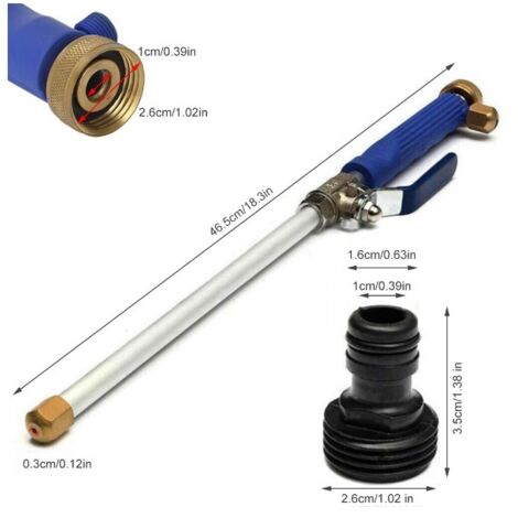 High Pressure Water Nozzle Spray Gun Water Lance with 2 Cleaning ...
