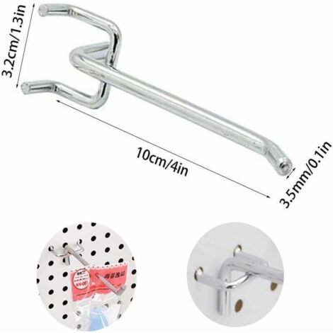 50 Pièces Crochets pour Panneau Perforé,Crochets pour étagères Murales ...