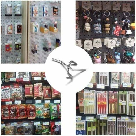 50 Pièces Crochets pour Panneau Perforé,Crochets pour étagères Murales ...