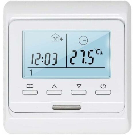 Thermostat d'ambiance Programmable avec Sonde 16A pour Chauffage au Sol Electrique, Numérique ...