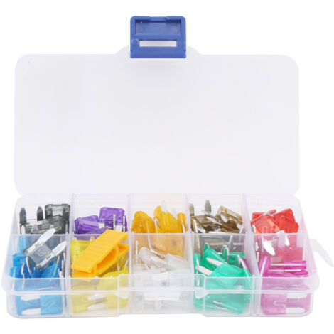 121 pièces assortiment de fusibles à lame Ensemble 2/ 3/ 5/ 7,5/ 10/ 15 ...