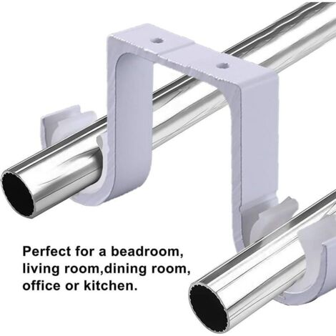 Ahlsen 2 Support de plafond Support blanc Support de tringle à rideau ...