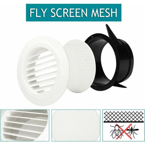 Ahlsen Bouche de Ventilation,6 Grille de Ventilation Ronde ABS avec ...