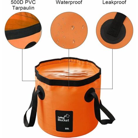 Seau Pliant 20L - Portable Seau Pliable Transporteur d'eau Bac De ...