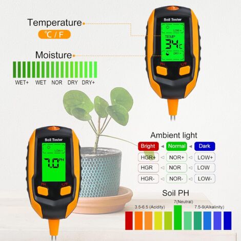 Ahlsen 4 - in - 1 Soil hygrometer to detect Plant Temperature / Soil ...