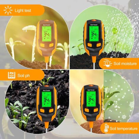Ahlsen 4 - in - 1 Soil hygrometer to detect Plant Temperature / Soil ...