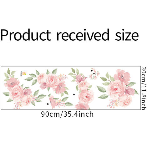 Ahlsen 1 ensemble de stickers muraux fleurs roses, autocollants muraux ...