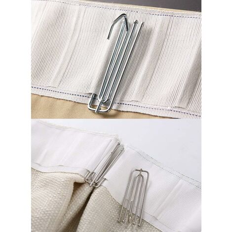 Ahlsen 50 Pièces de Crochets de Rideaux Crochets à Rideaux en Acier ...