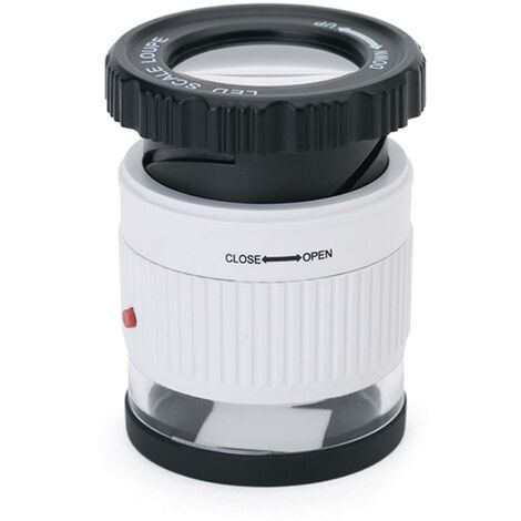 Ahlsen Portable Magnifier Led Scale Loupe 30x Adjustable Magnification ...