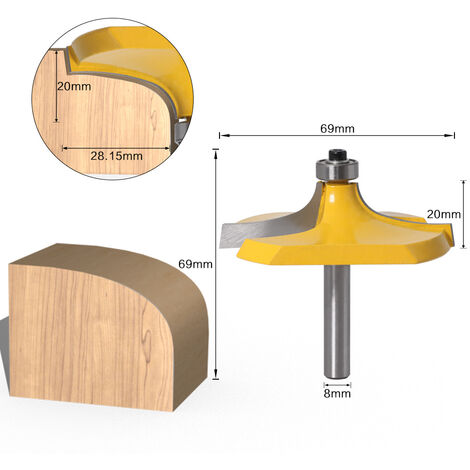 Ahlsen 2pcs Handrail Router Bit Set - Standard/Flute Moulding Cutter ...