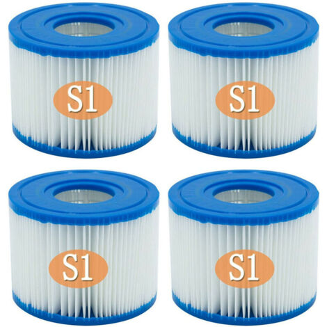 Ahlsen Lot de 4 filtres de rechange PureSpa de type S1 pour cartouches de piscine Easy Set - 11692