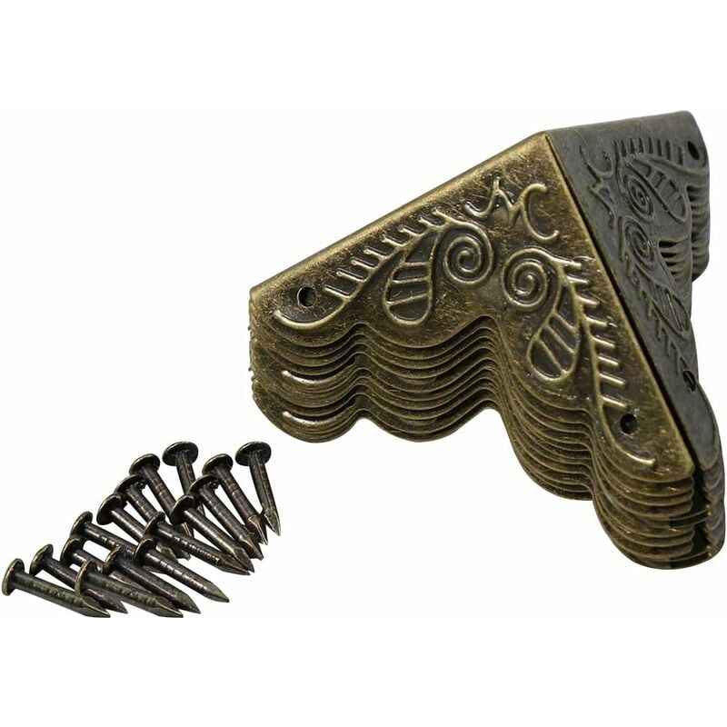 Corner Protectors Vintage Brass Metal Edge Protectors Antique Look Protective Corners Pack of 10 Bronze