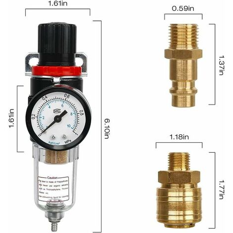 Compressed air maintenance unit - 1/4" pressure reducer - compressed ...