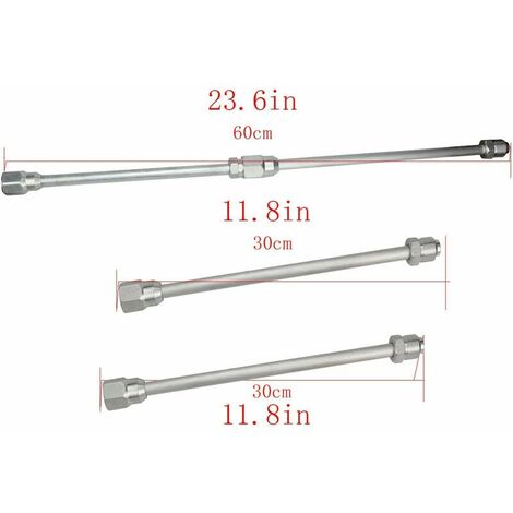 Airless Paint Spray Gun Extension Rod for Titan/Wagner/Graco 2pcs x 30cm