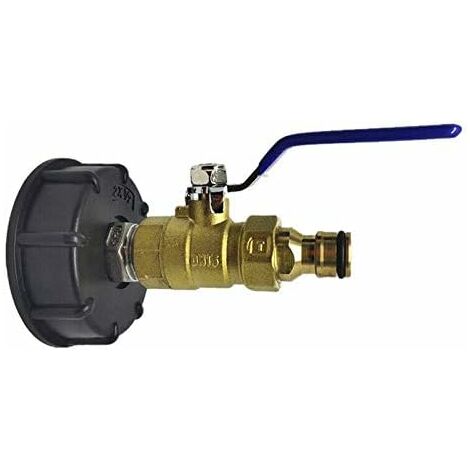 1x Brass Tap Connector S60x6 Tank Adapter Drain Valve with 25mm Outlet ...