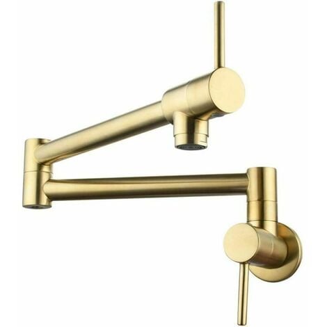 Wall Mounted Pull Down Kitchen Mixer Tap, Brass Pull Down Kitchen ...