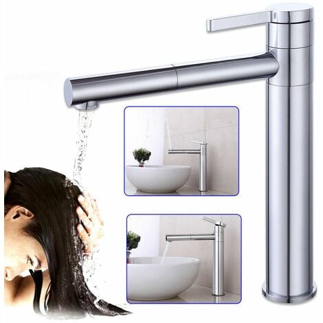 Bathroom Faucet 360° Rotating Sink Faucet Single Lever Mixer Tap ...