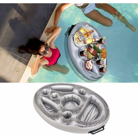 Inflatable Pool Drink Holder 8 Holes Floating Pool Bar Inflatable Drink ...