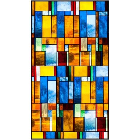 Window Film Self-Adhesive Stained Glass Stickers Window Light ...