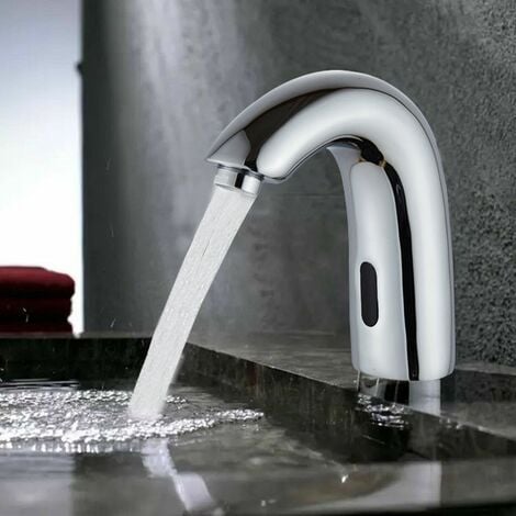 Automatic Infrared Sensor Faucet Sink Faucet Bathroom Cold Water Faucet ...